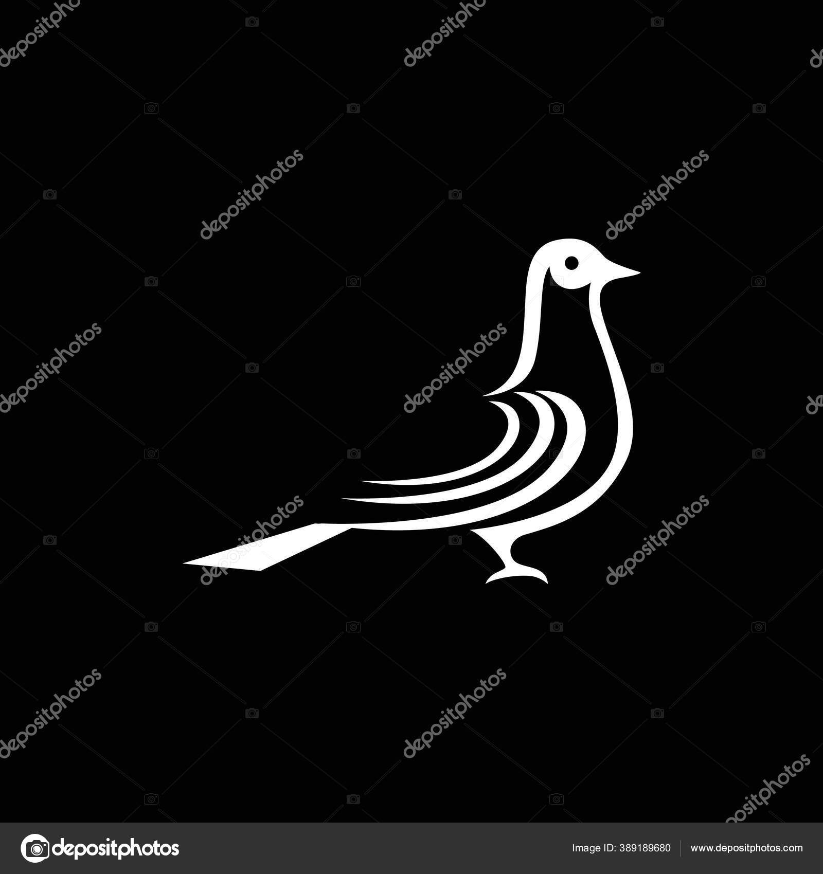 Paloma Paloma Logo Plantilla Vector Ilustración Vector de stock por ...