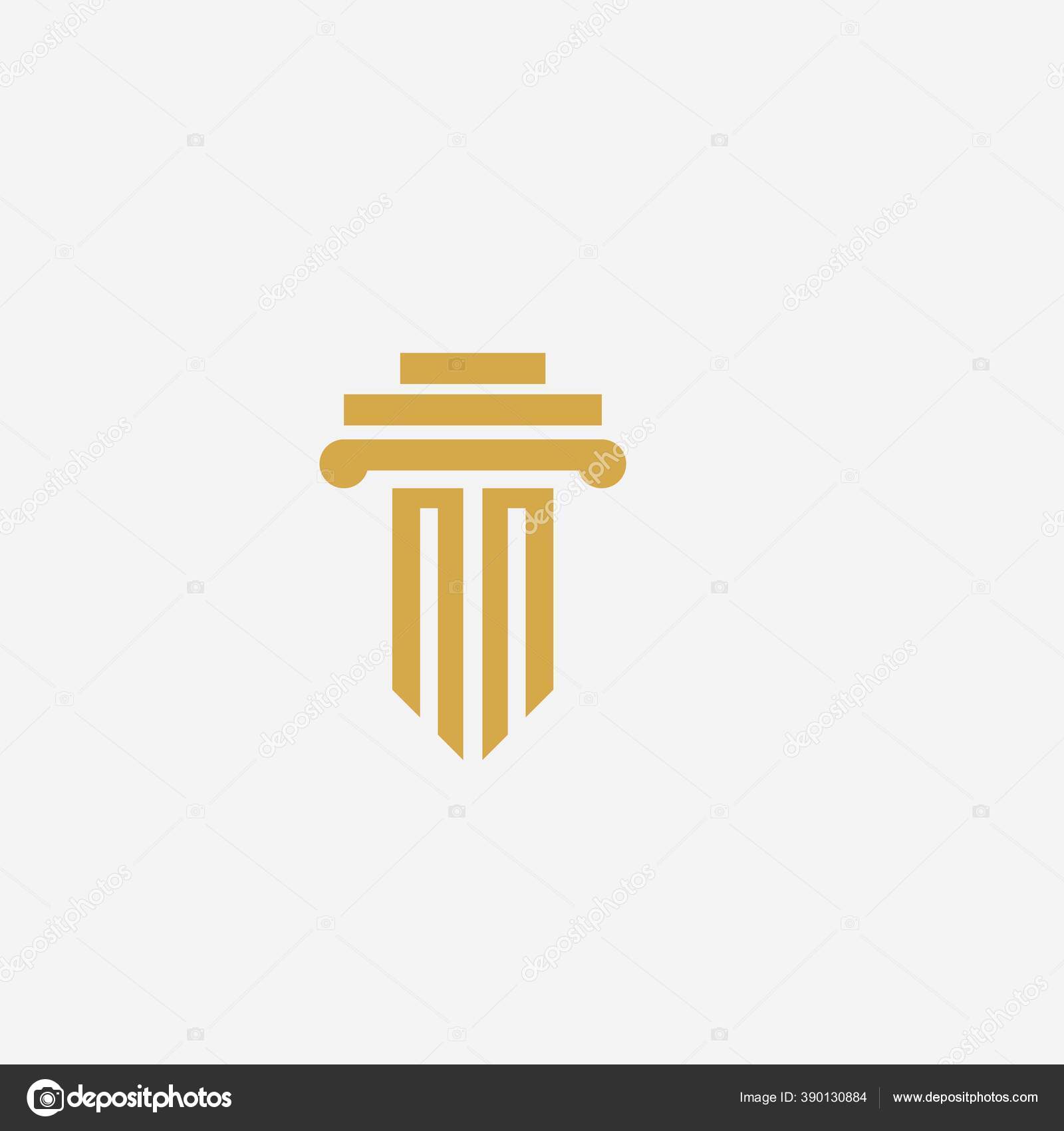 Column Icon Logo Template Vector Image Stock Vector Image by ...