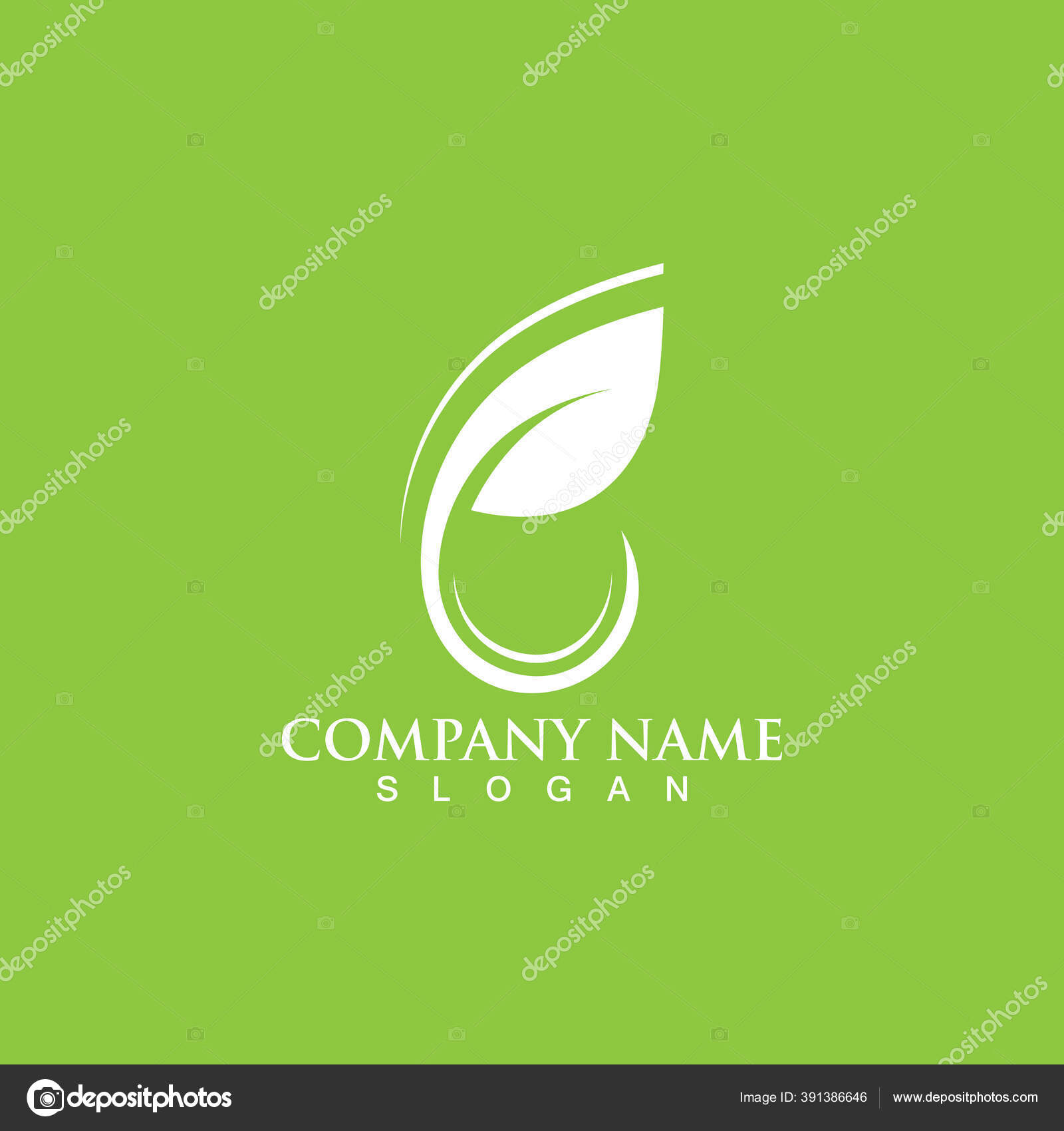 Logos Verde Árbol Hoja Ecología Naturaleza Elemento Vector Vector de ...