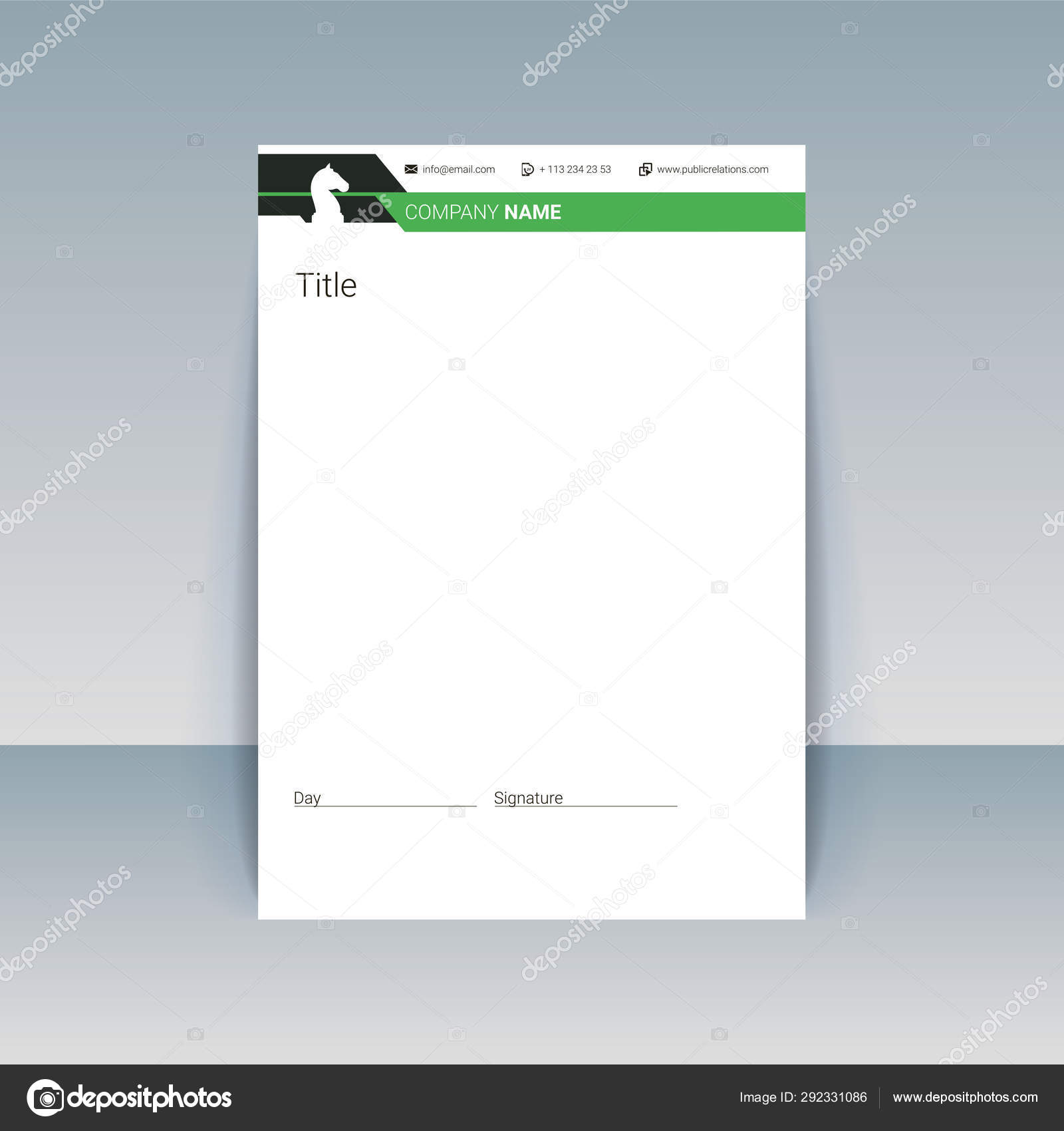 Letterhead simple design, A4 version — Stock Vector © Alli_rick #292331086