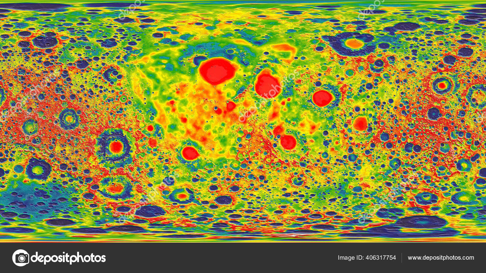 Moon Free Air Gravity Maps Cylindrical Projection Spherical Texture ...