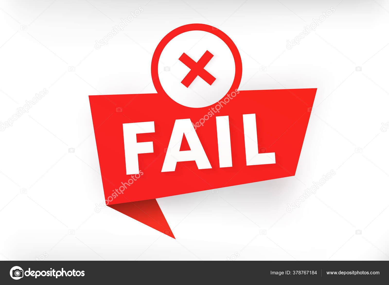 Fallar Banner Vector Señal Fallo vector, gráfico vectorial ...