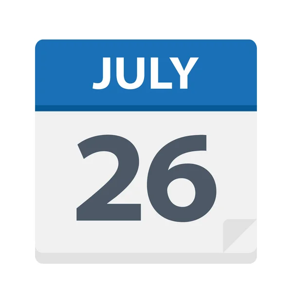 Julio Icono Del Calendario Ilustración Vectorial Vector de stock por ©dikobrazik 226714970