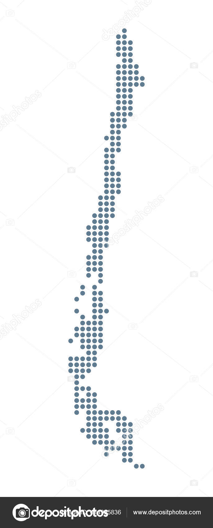 Chile Map Vector Pixel Solid Contour Illustration Stock Vector Image by ...