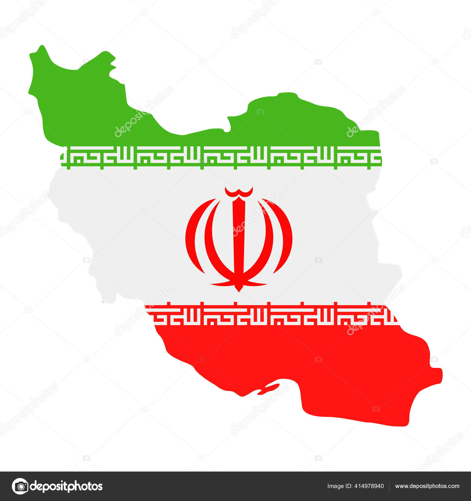 Iran Map Flag Fill Background Vector Illustation Illustration Stock ...