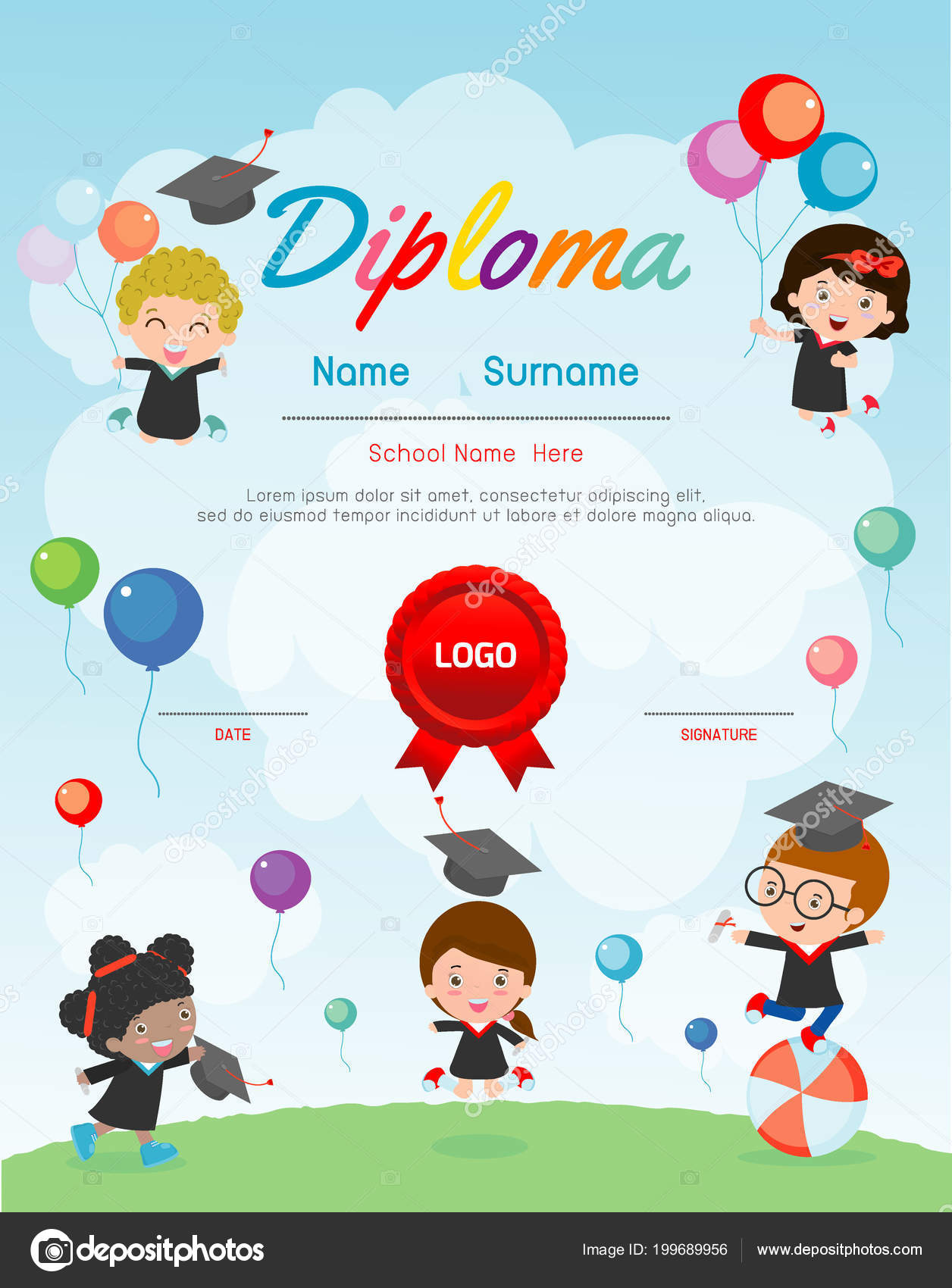 Descargas Gratuitas De Certificados Y Diplomas De Jardín De Infantes