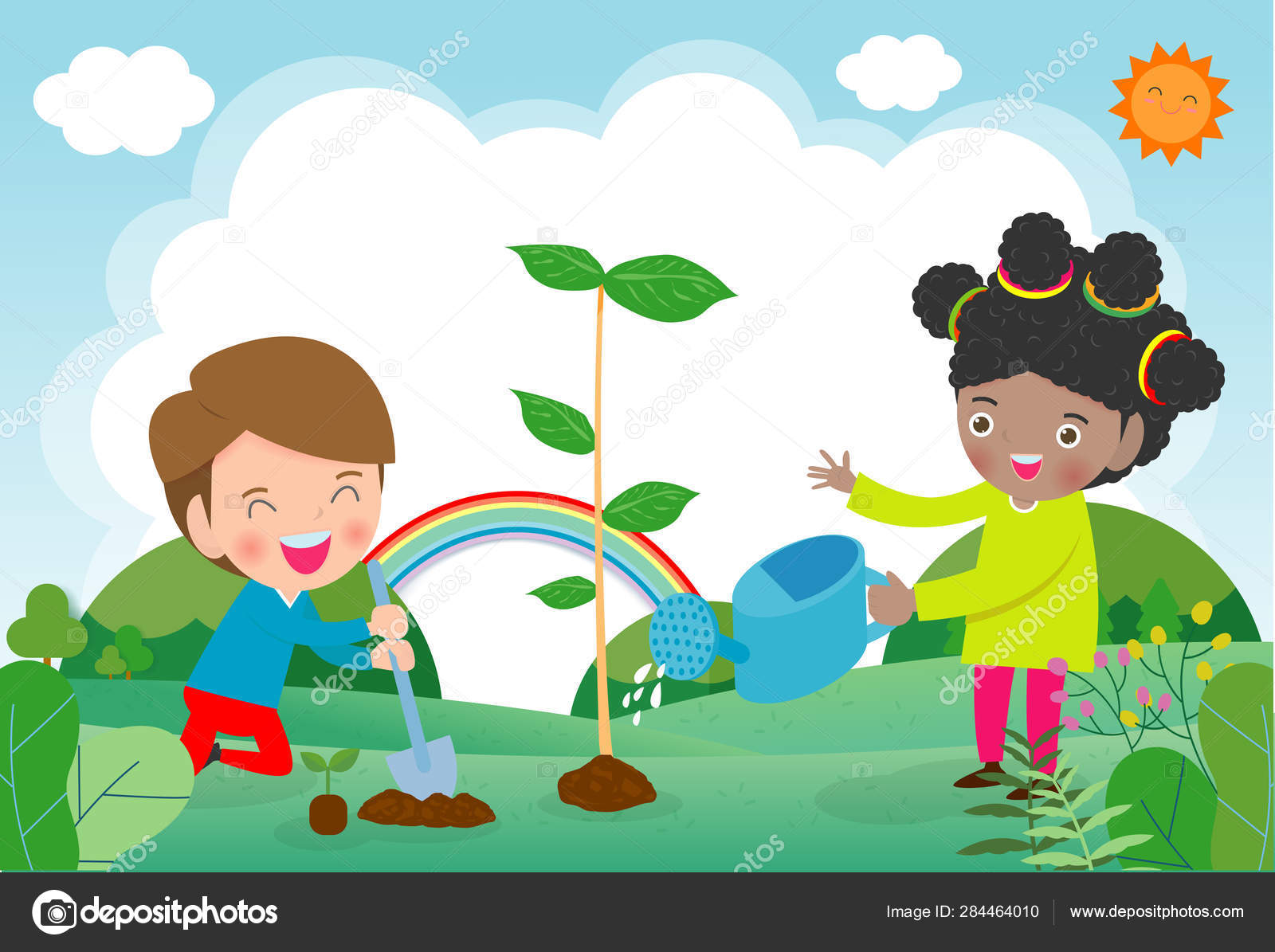 Kids Planting Trees