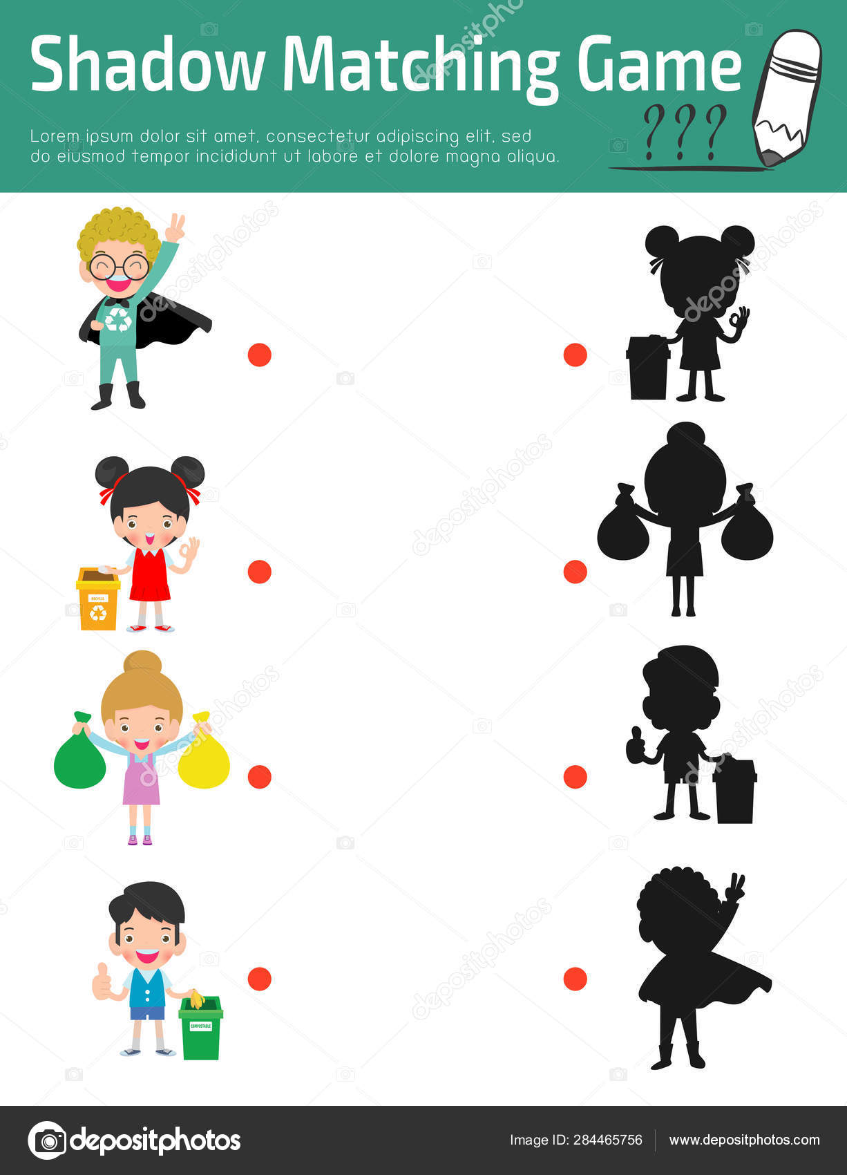 Shadow Matching Game Kids Visual Game Kid Instructional Media Connect ...