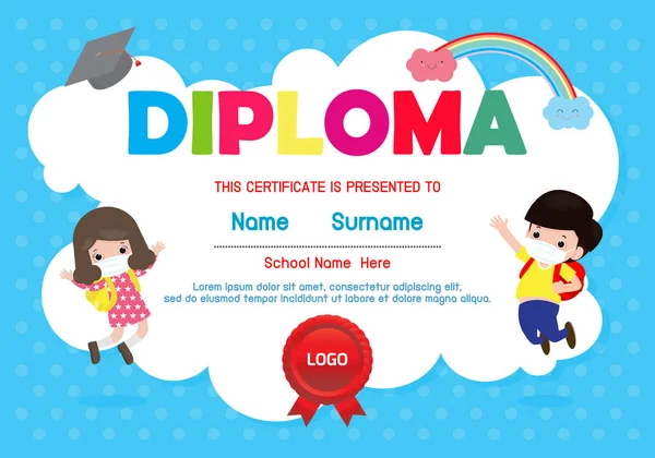 Certificate template for spelling award with english alphabets i Stock ...