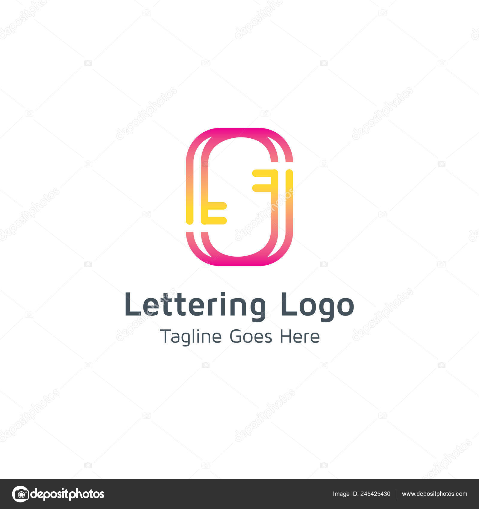 Lettering Design Vector Logo — Stock Vector © Acongraphic #245425430