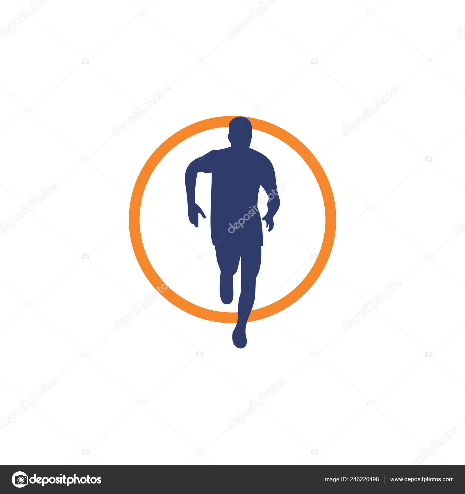 Logo Olahraga Vektor Berjalan Sehat Vektor Stok oleh ©Acongraphic 246220496