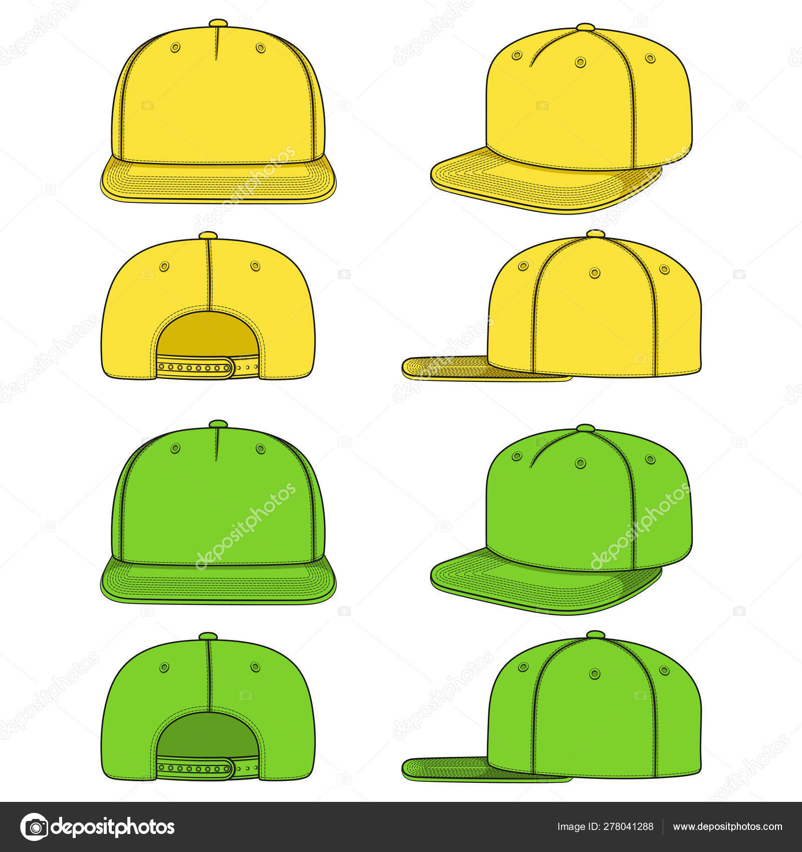 Snapback Template Vector
