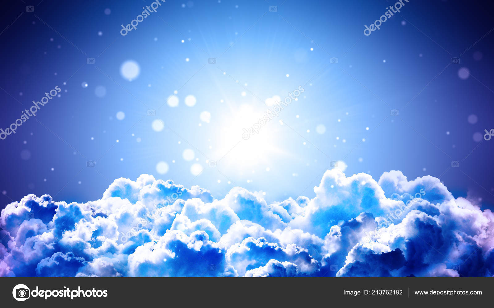 Worship Prayer Based Cinematic Clouds Light Rays Background Useful ...