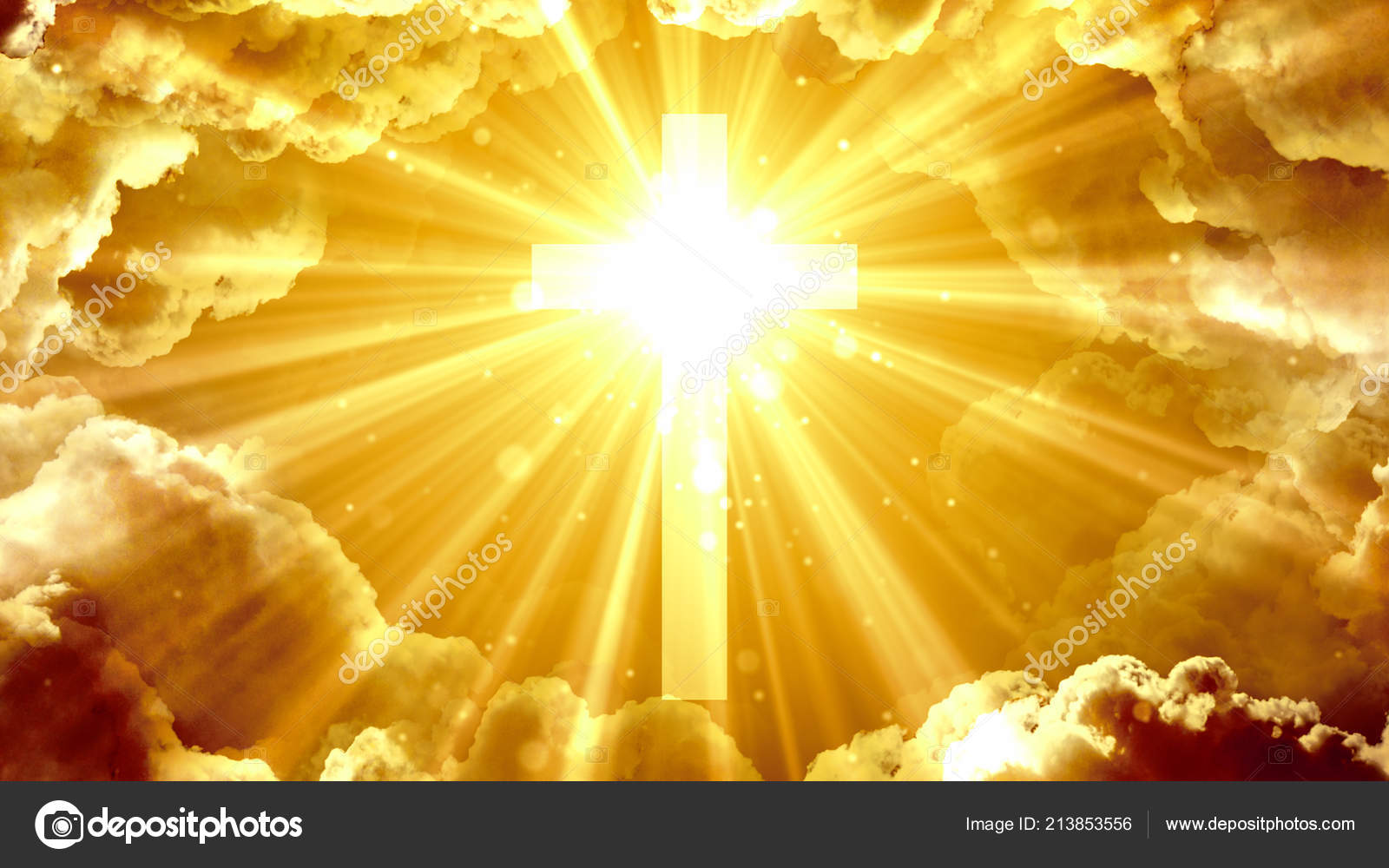 Worship Prayer Based Cinematic Clouds Light Rays Background Useful ...