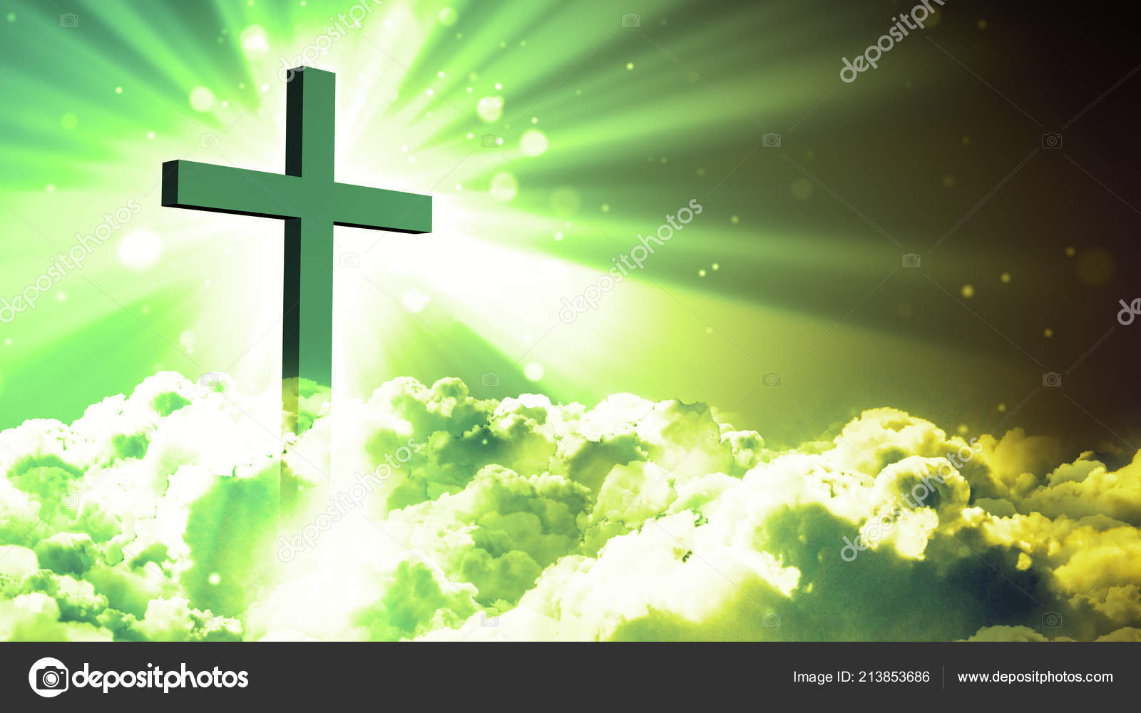 Christian Worship Prayer Based Sunburst Light Rays Background Useful ...