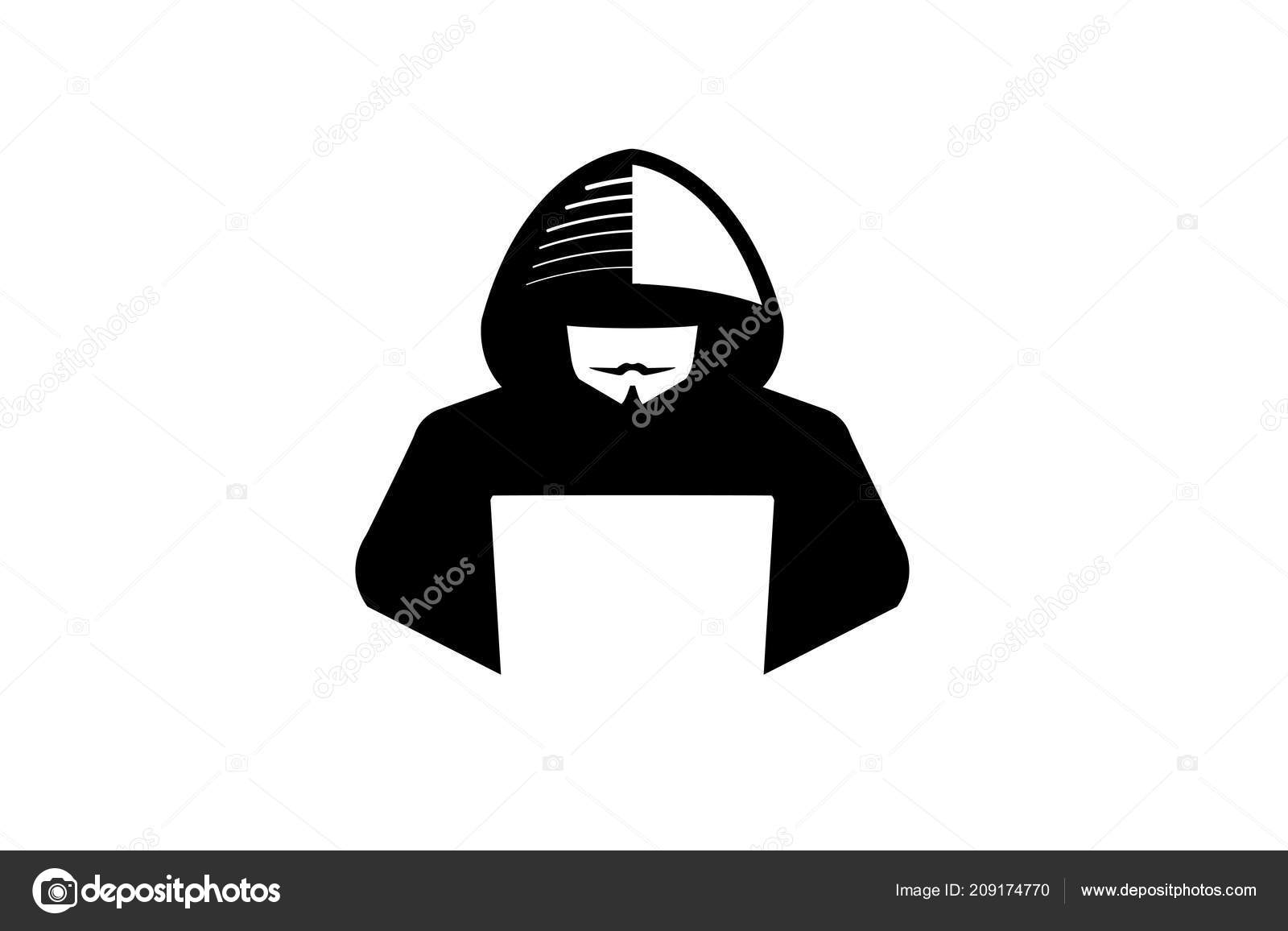 Hacker Human Head Face Beard Detective Logo Symbol Vector Design Stock ...