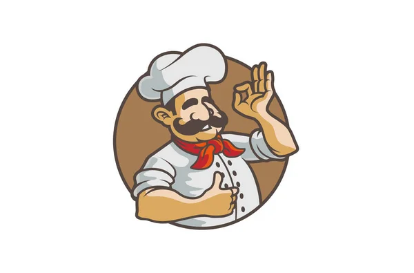 White Ribbon Chef Logo Symbol Vector Design Illustration ⬇ Vector Image ...