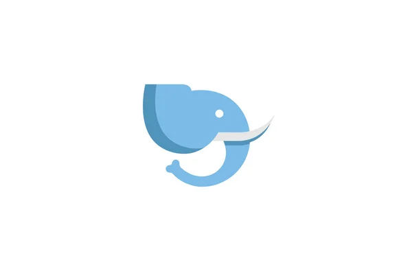 Blue Elephant Head Logo