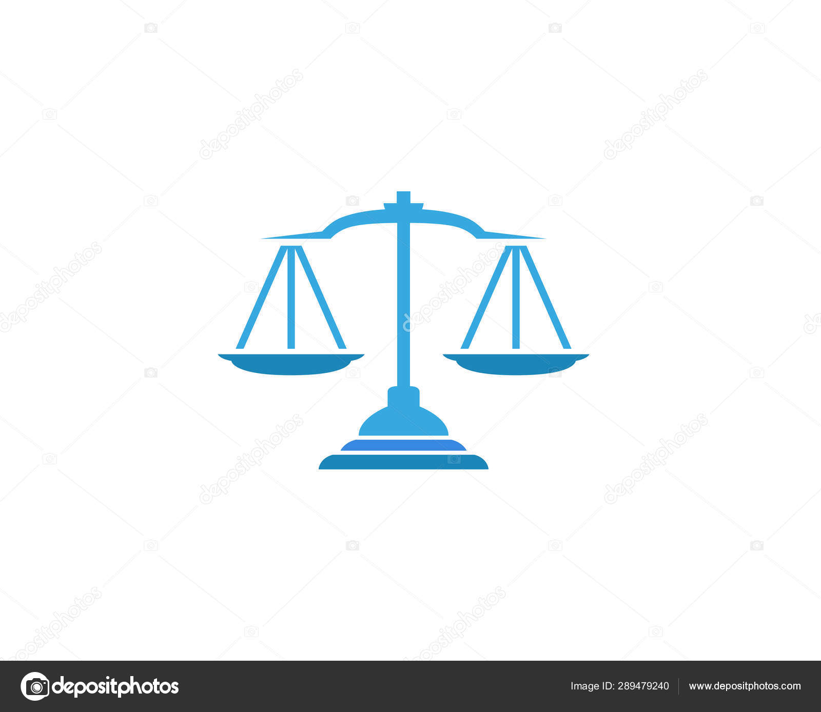 Creative Abstract Blue Scales Justice Law Logo Design Vector Symbol ...