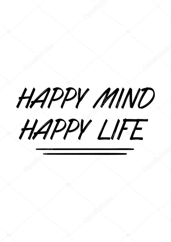 Lettering cita motivación para la vida y la felicidad. Caligrafía Cita ...