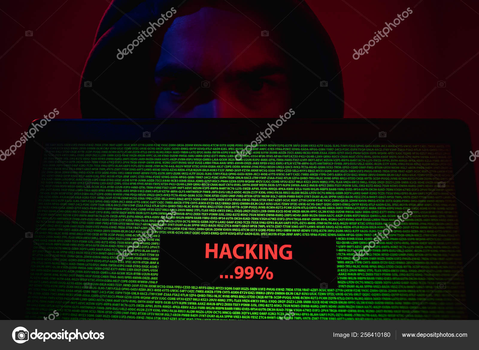 Hacker showing laptop with attack process — Stock Photo © kegfire ...