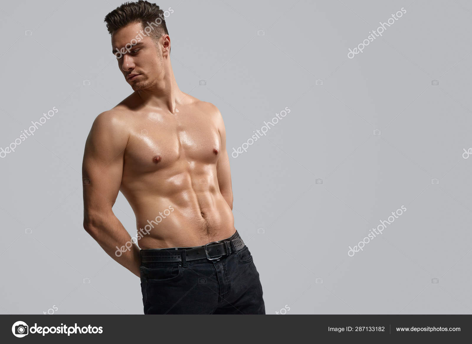 Man Looking Over Shoulder Pose