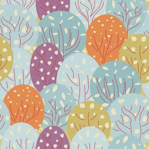 Seamless background with stylized trees. Forest bright pattern Stock ...