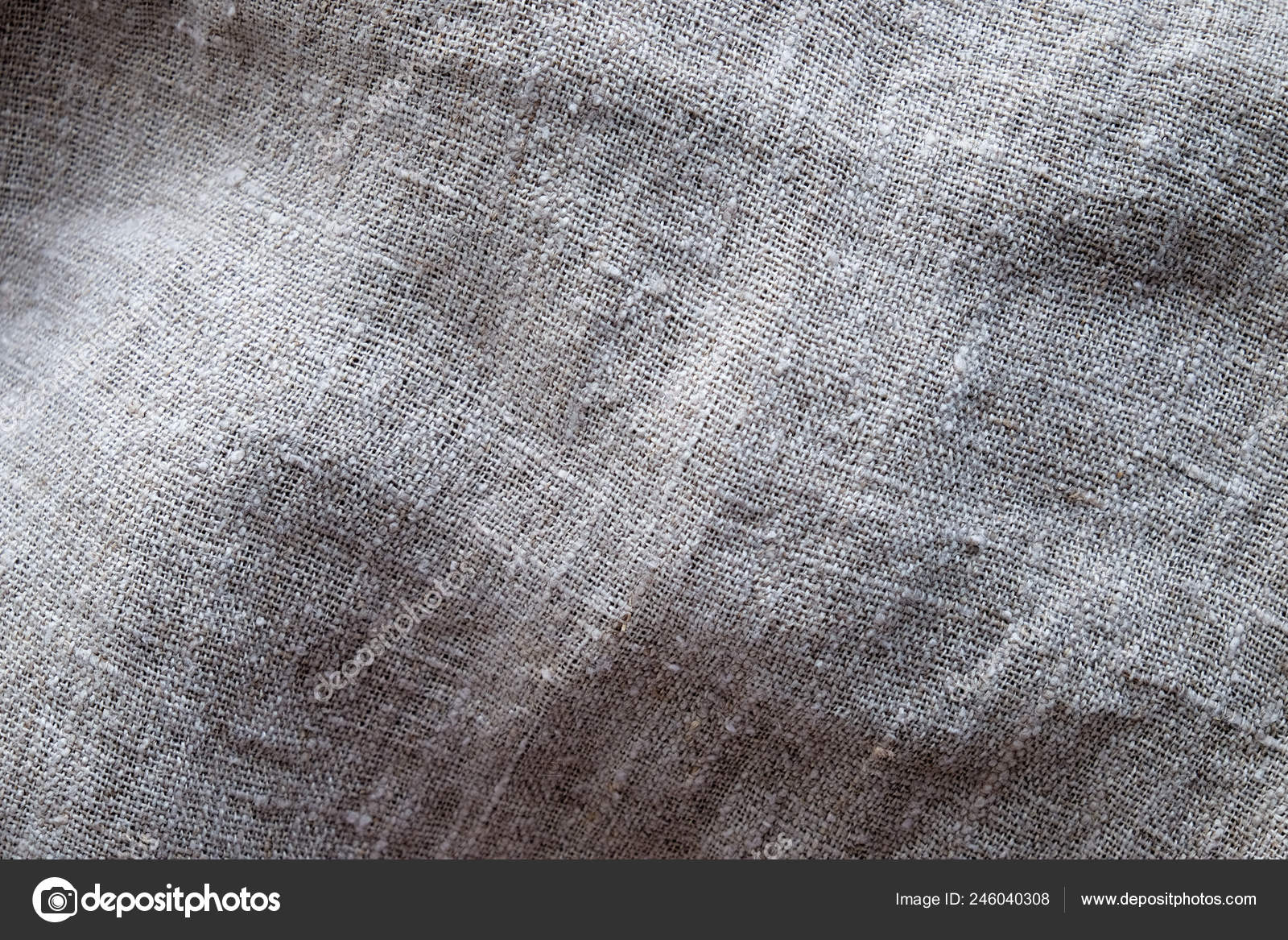 Texture Coarse Linen Gray Fabric Close Weave Threads Natural Material ...