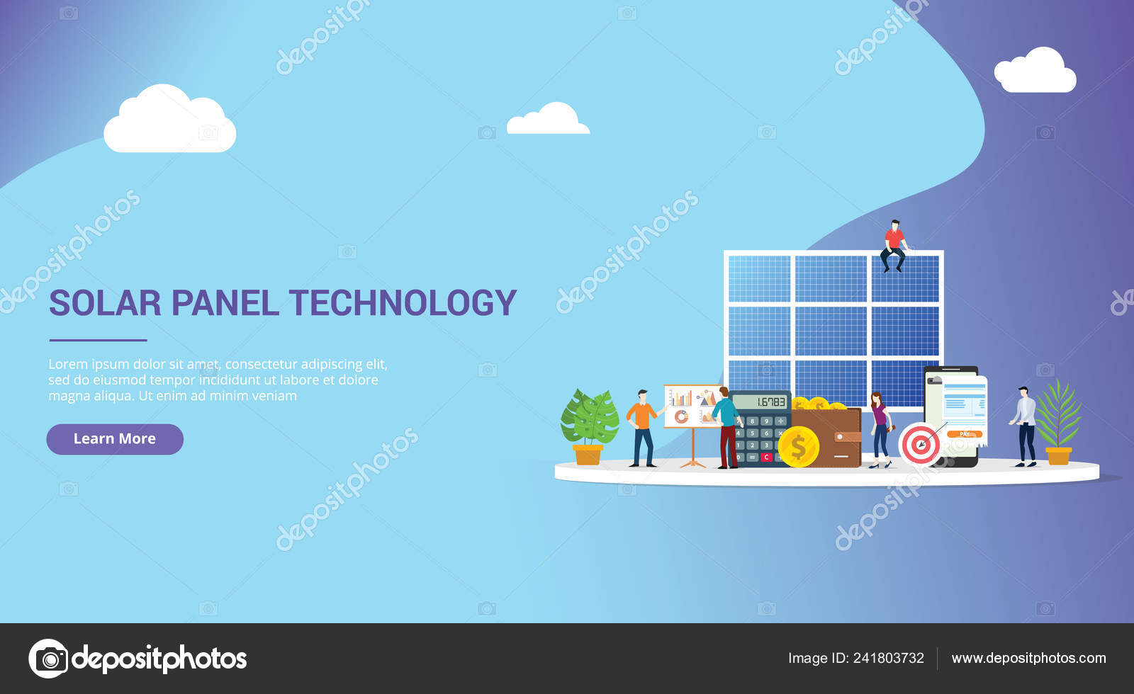 Website Design Page Template Landing Solar Panel Energy Business ...