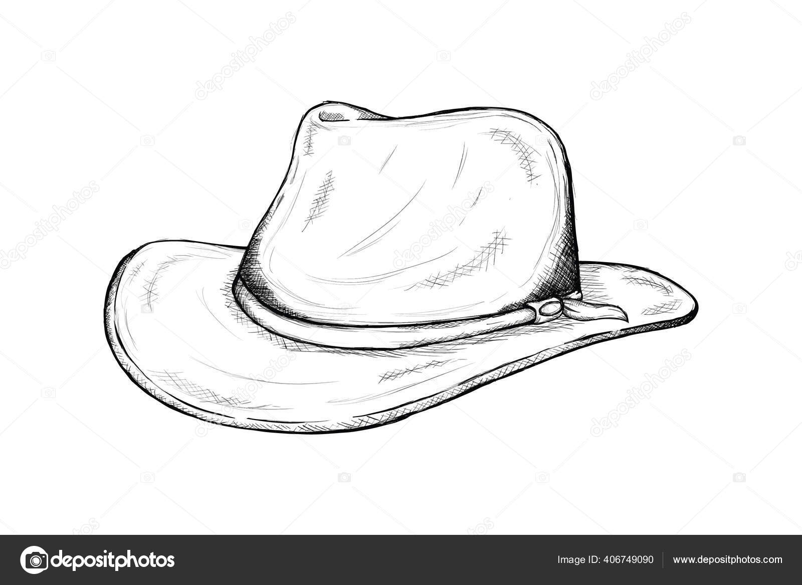 Cowboy Hat Pencil Drawing