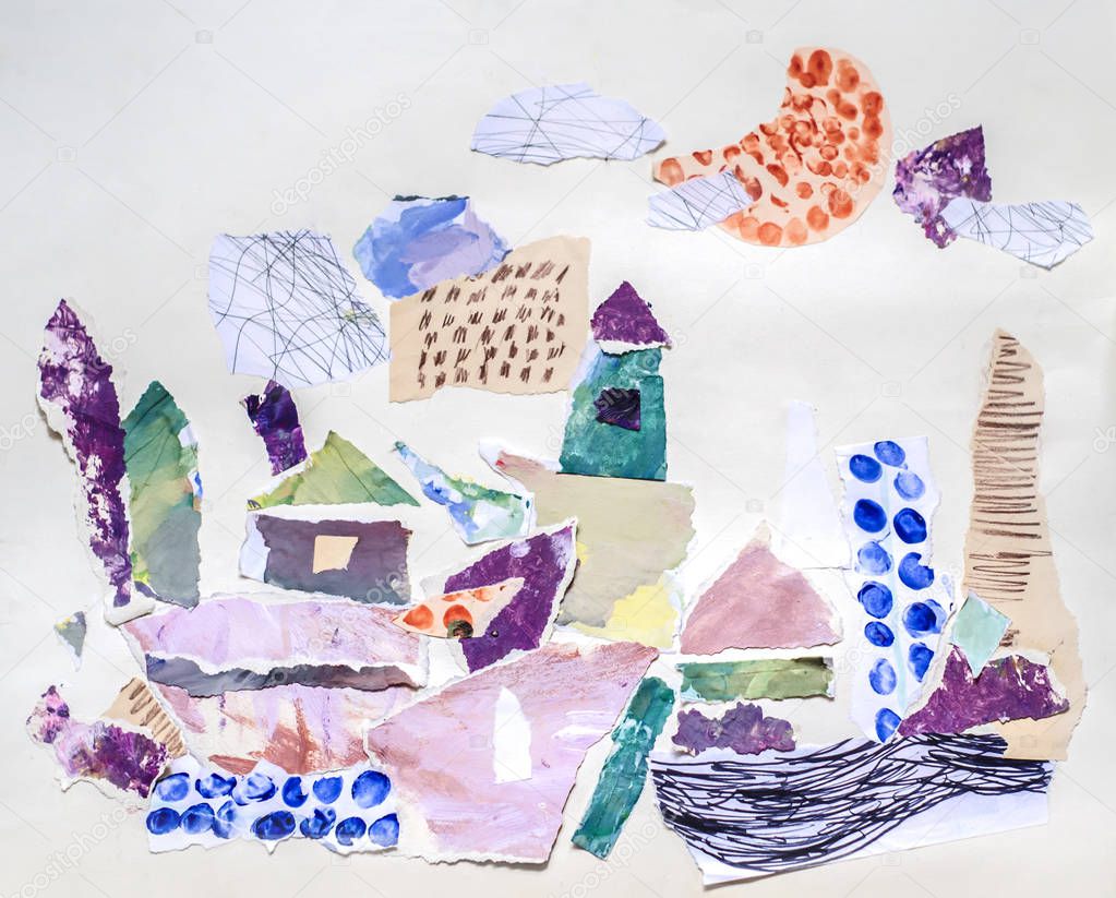 El collage es una aplicación de un papel pintoresco. Arte terapia ... El collage es una aplicación de un papel pintoresco. Arte terapia ...