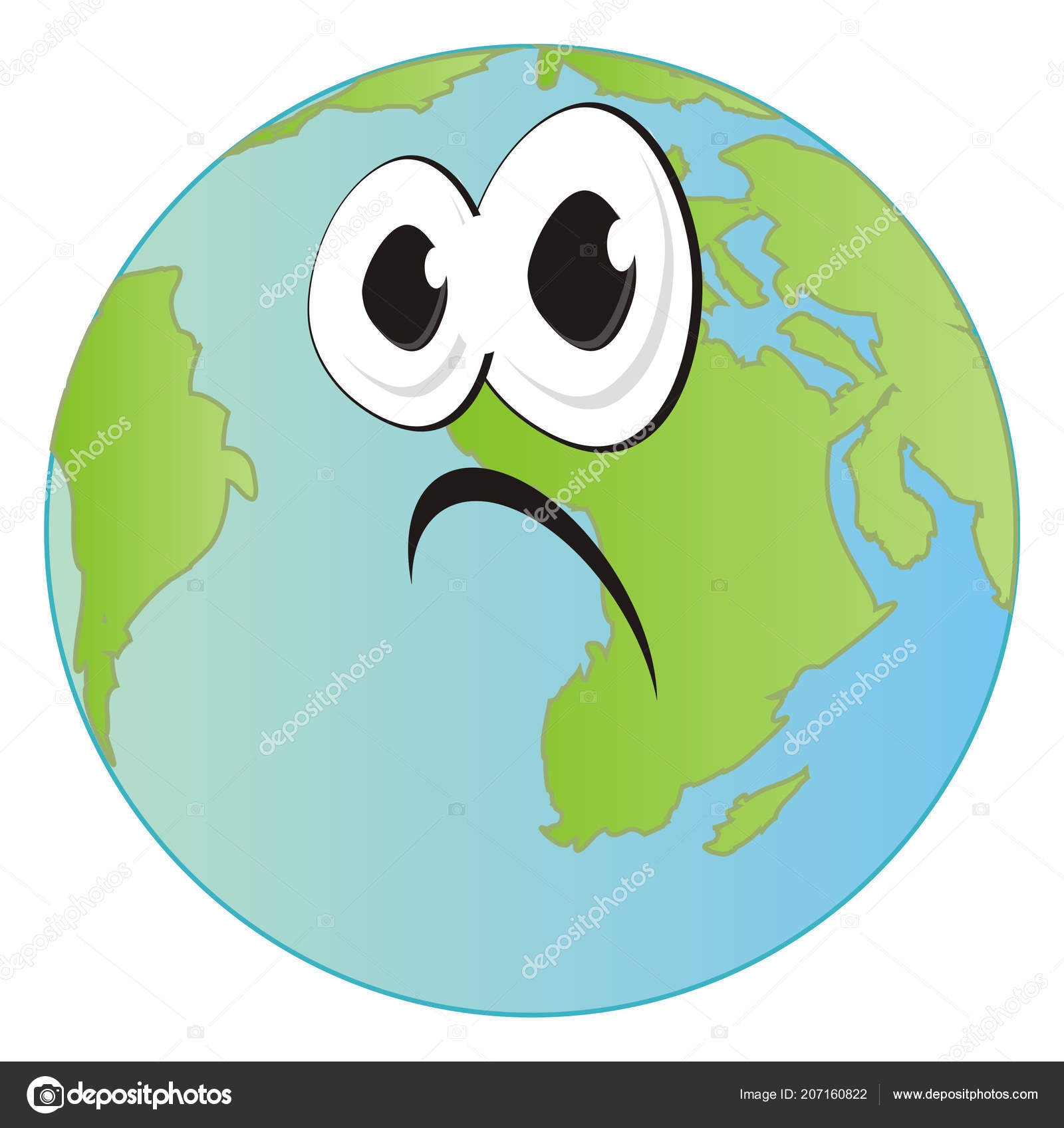 Evil Face Earth White Background Stock Illustration by ©tatty77tatty ...