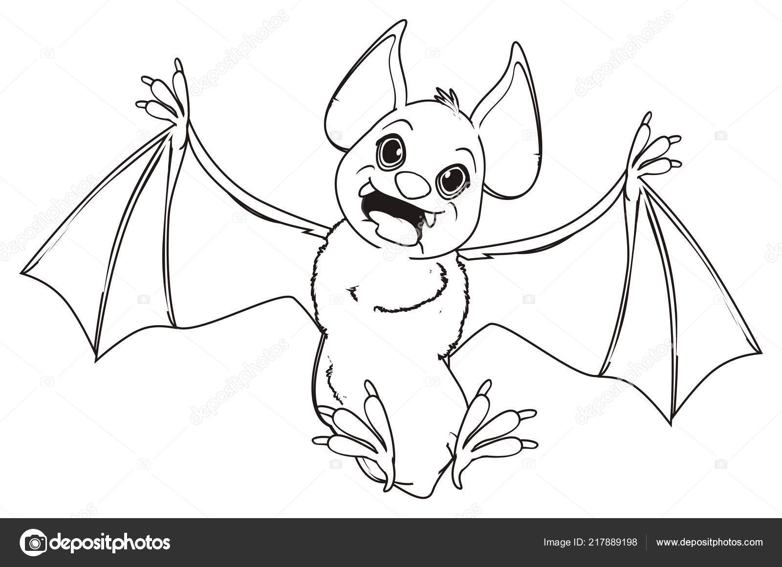 Coloring Happy Crazy Bat Stock Illustration by ©tatty77tatty #217889198