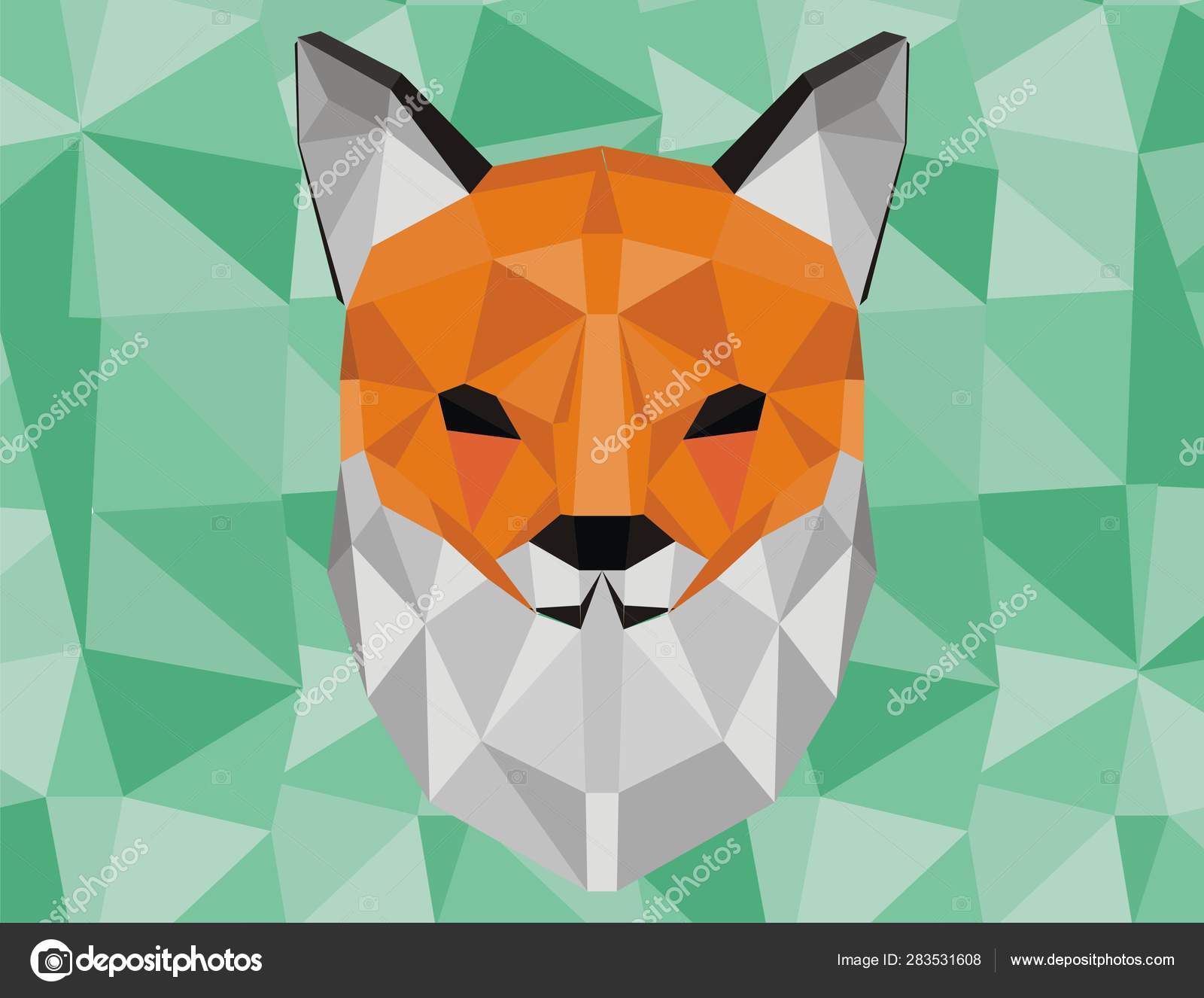 Geometric Fox Head