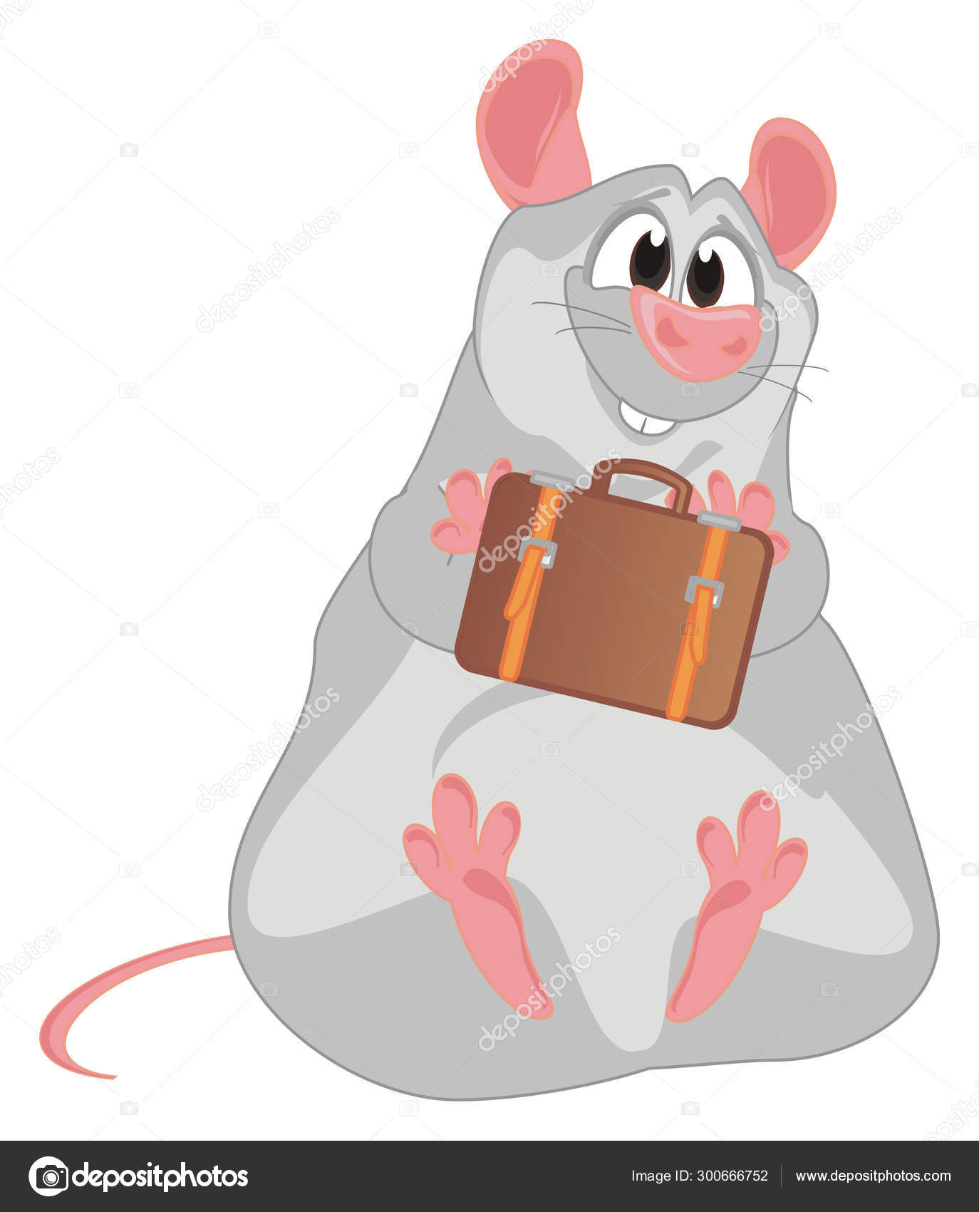 Clipart Mouse Suitcase