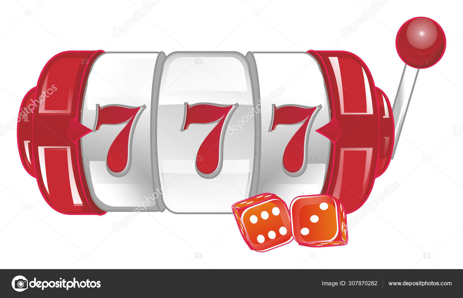 Red Slot Red Dice Stock Illustration by ©tatty77tatty #307870282