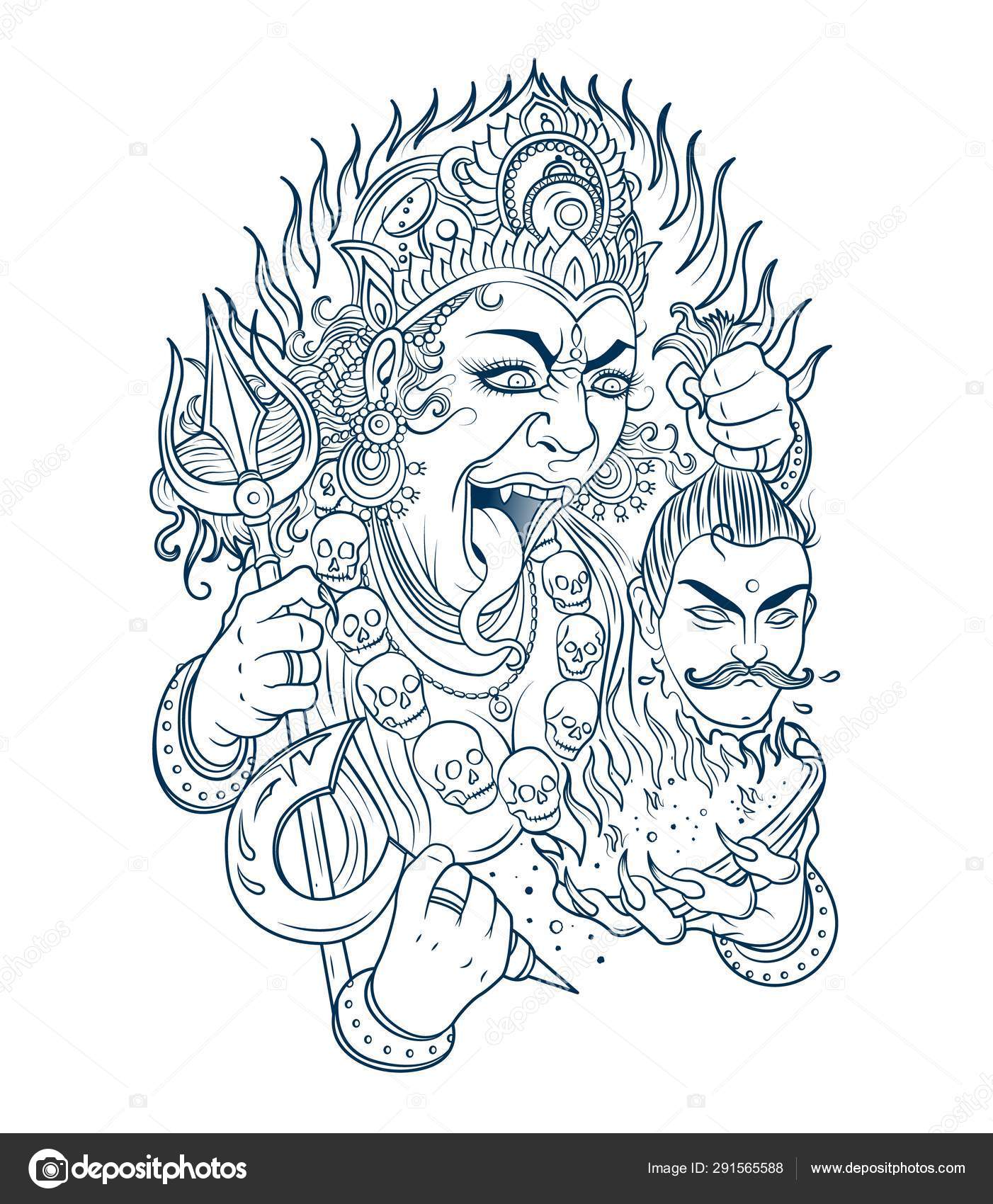 Kali Goddess Drawing