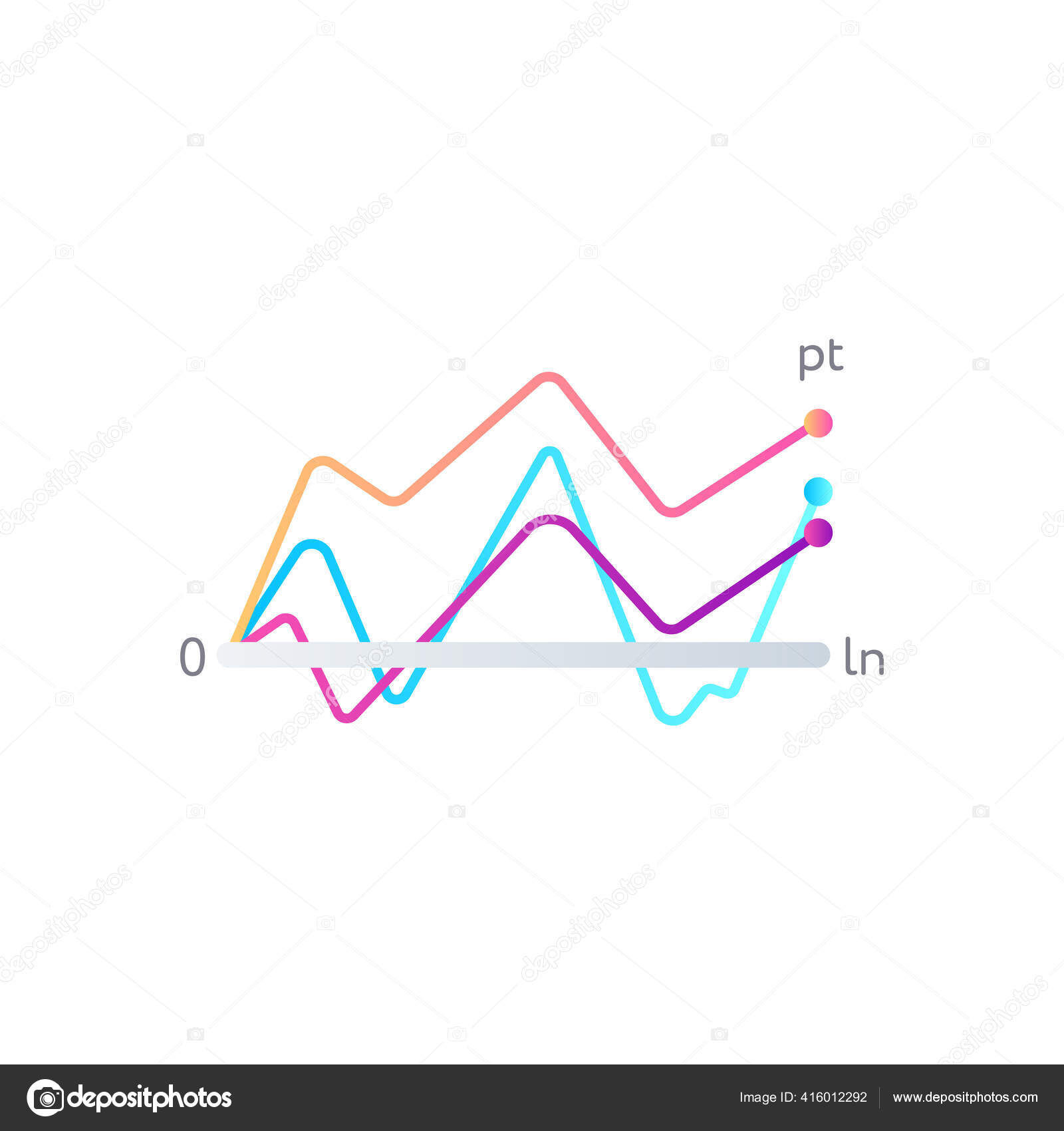 Financial Indicators Chart Isolated White Background Infographic ...