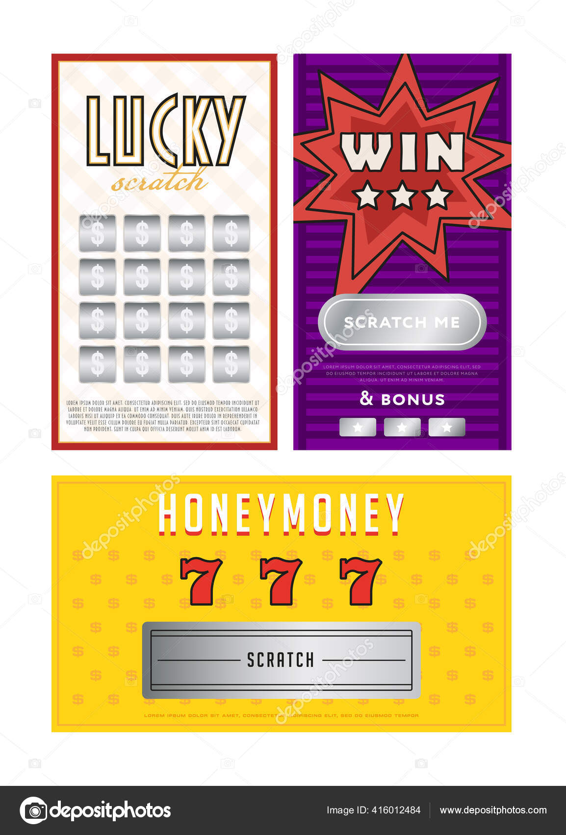 Scratch Lottery Ticket Template