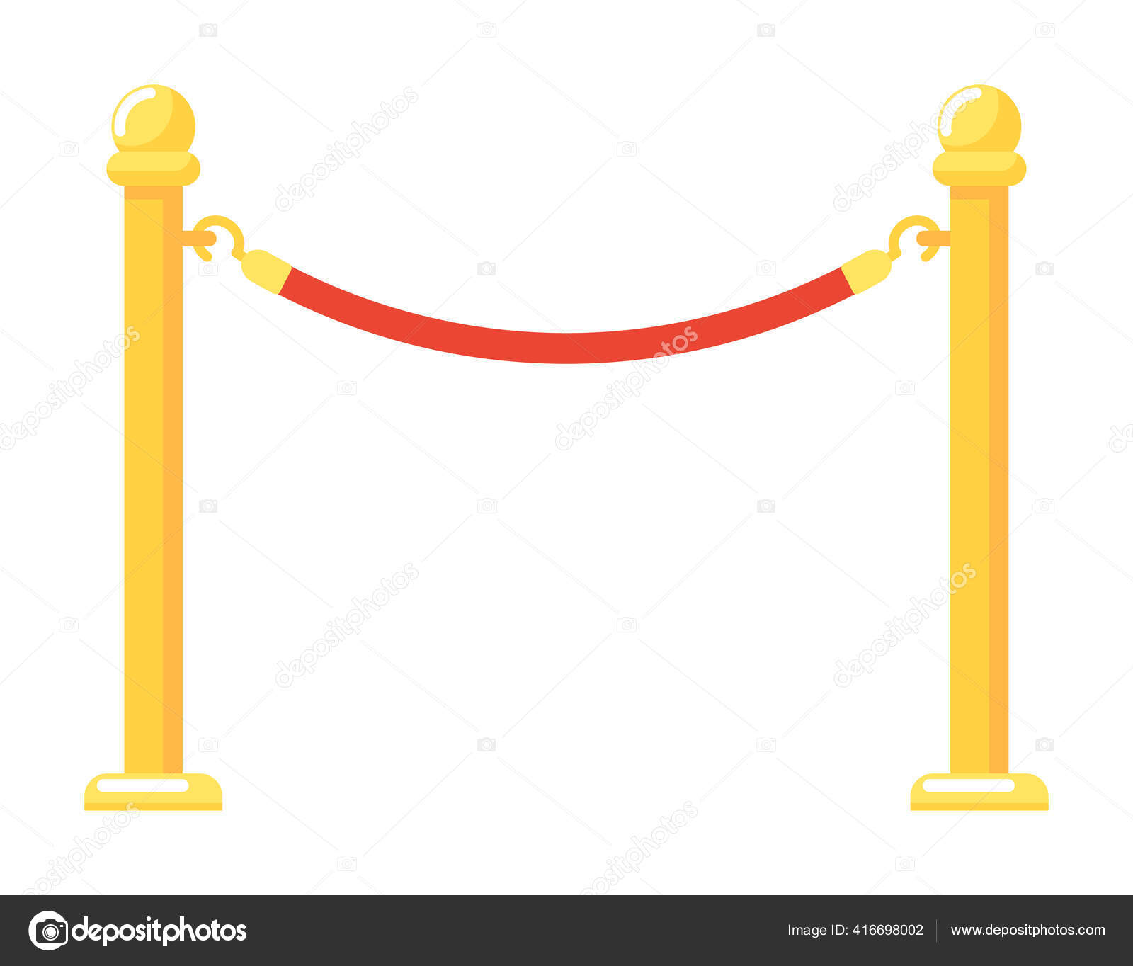 Golden barrier isolated on white background Stock Vector by ...