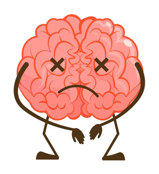 Shocked Brain Emoticon Screaming Holding Head White Stock Vector by ...