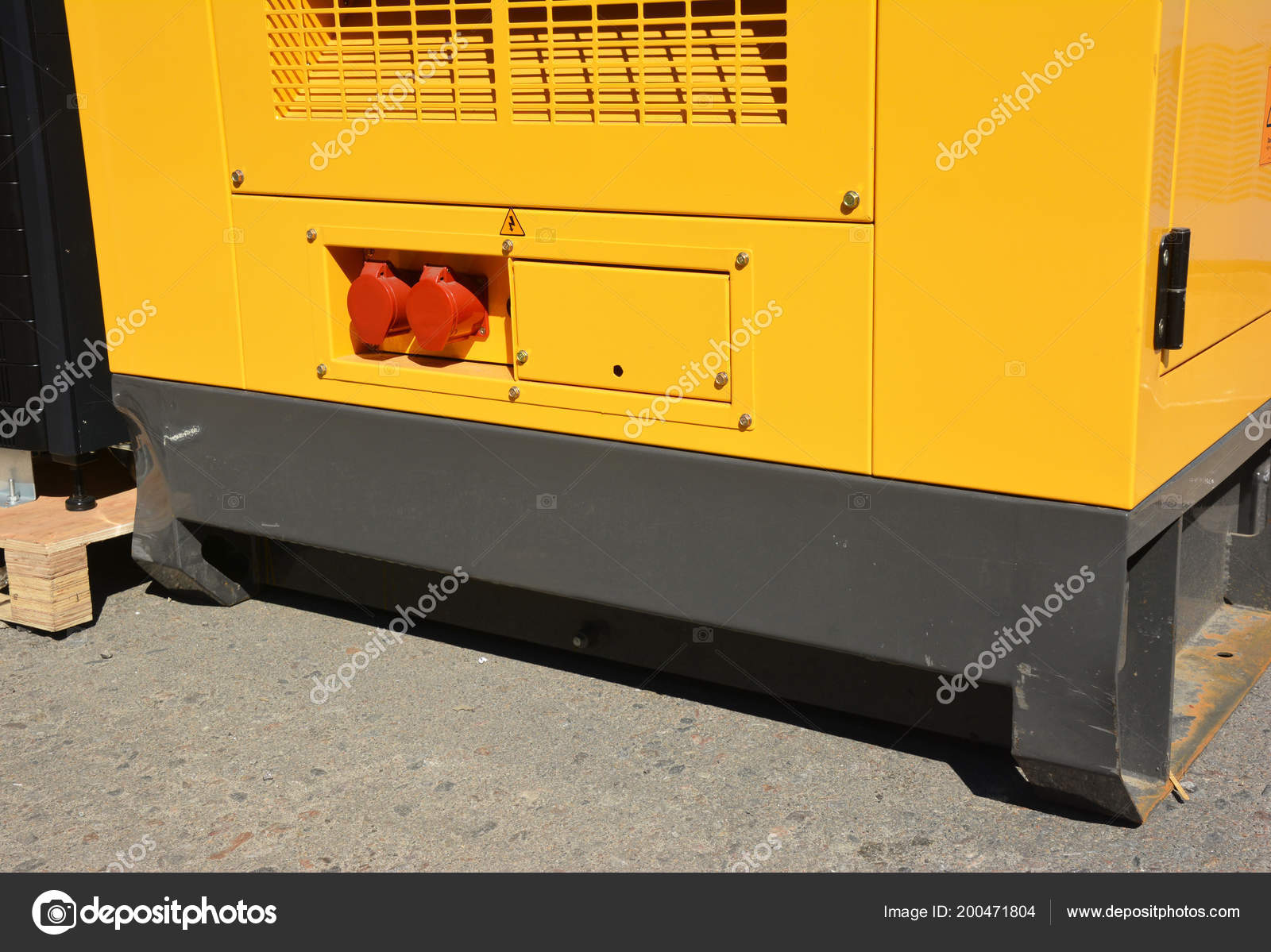 Close Standby Power Diesel Backup Generator House — Stock Photo ...