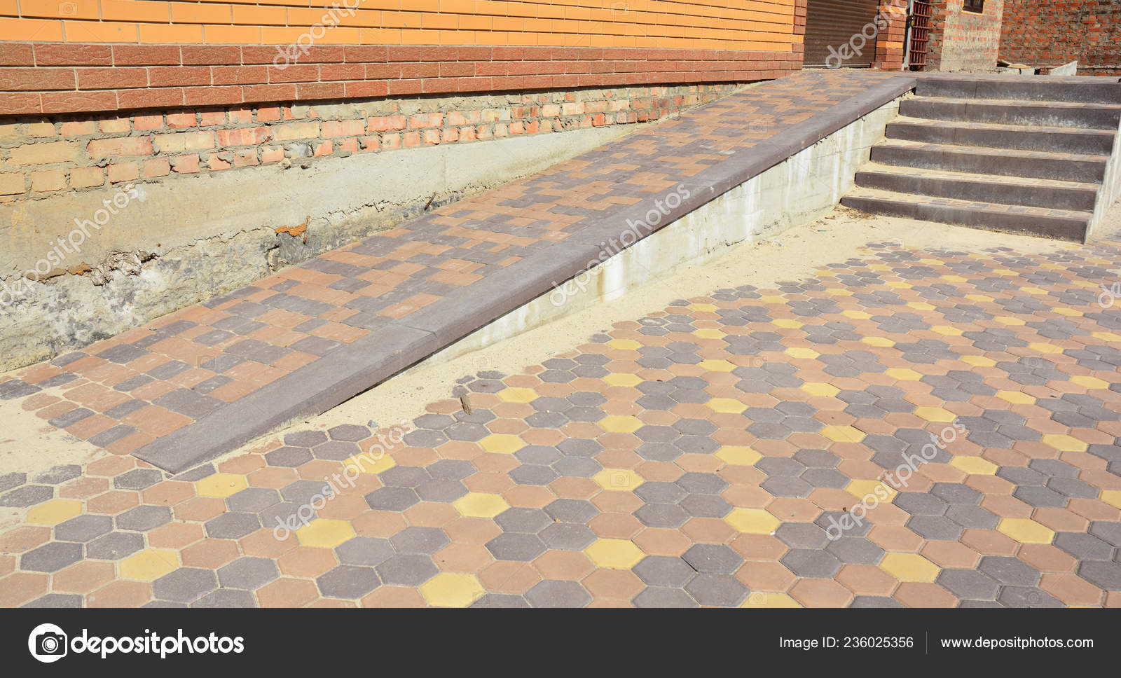 Ramp Wheelchair Entry Steps Brick Ramp Stock Photo by ©thefutureis ...