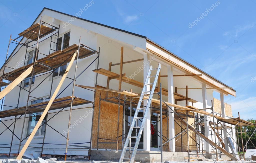 Renovaci n de la casa con aislamiento de paredes, enlucido, paredes de paiting. Construcci n de ...