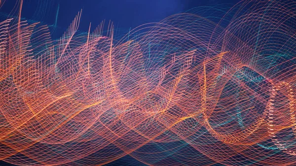 abstract night light wave line. random color band - Stock Image ...