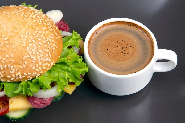 Coffee and burger Stock Photos, Royalty Free Coffee and burger Images ...