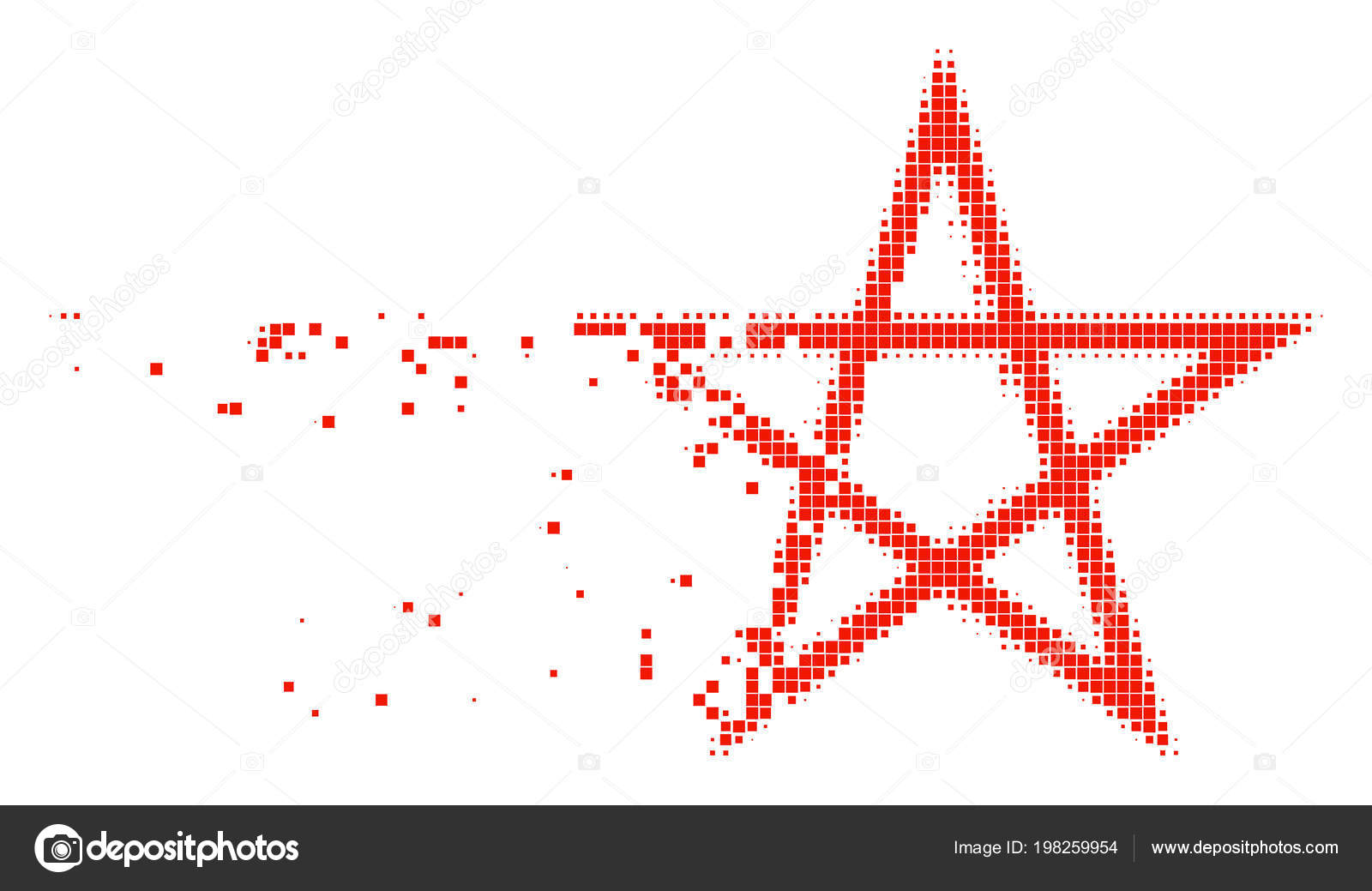 Star Pentagram Disappearing Pixel Icon Stock Vector by ©ahasoft 198259954