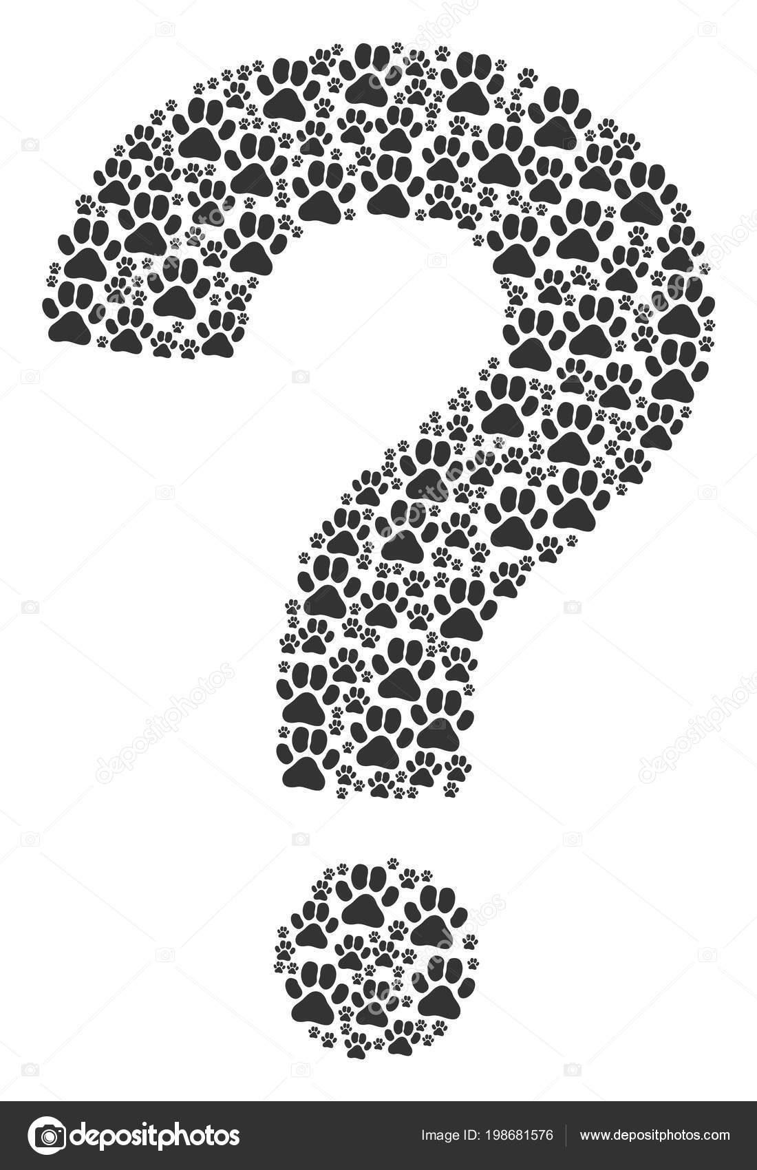 FAQ Shape of Paw Footprint Icons Stock Vector Image by ©ahasoft #198681576
