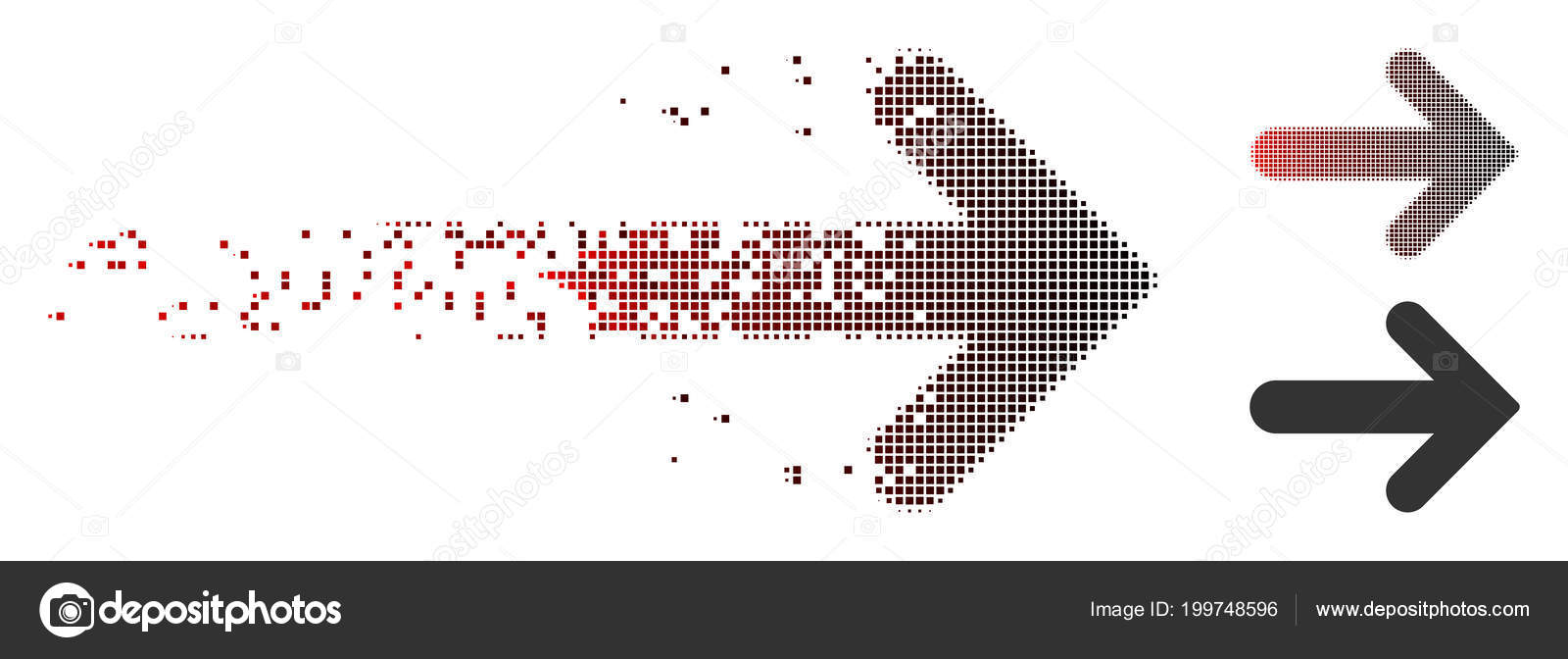 Fragmented Pixel Halftone Arrow Right Icon Stock Vector Image by ... Fragmented Pixel Halftone Arrow Right Icon Stock Vector Image by ...