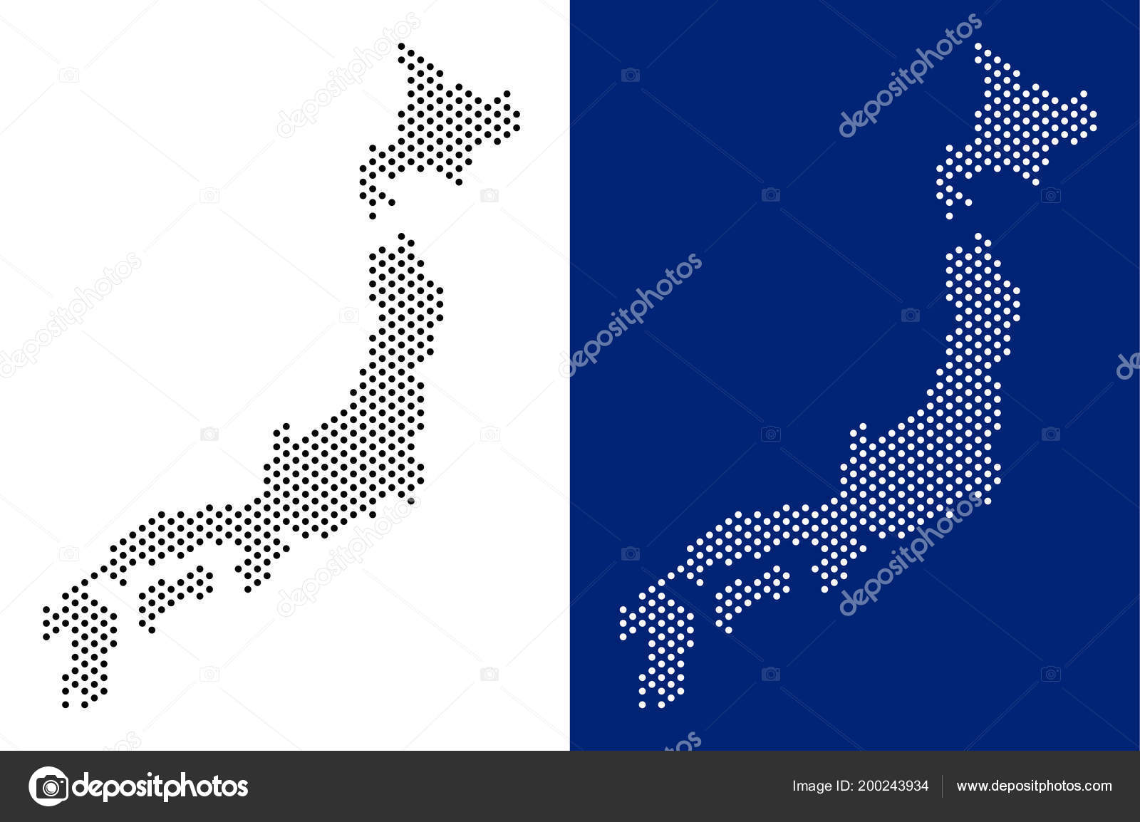 Dot Japan Map Stock Vector by ©ahasoft 200243934